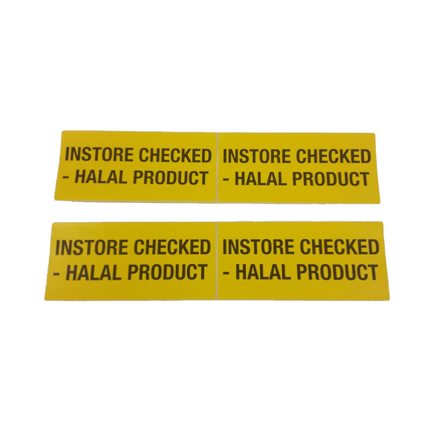 Halal Check Case Labels - Catering Supplies UK