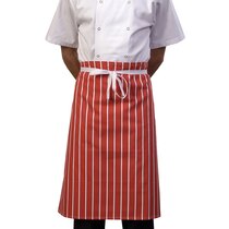Red Butchers Waist Apron - Catering Supplies UK